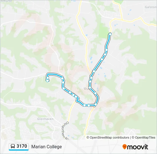3170 Route: Schedules, Stops & Maps - Marian College (Updated)
