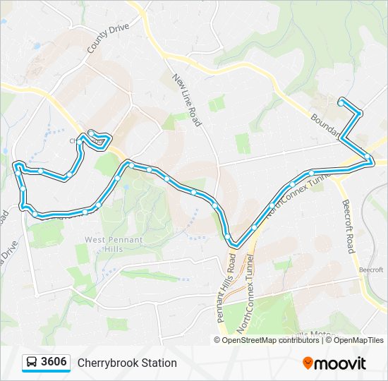 3606 Route: Schedules, Stops & Maps - Cherrybrook Station (Updated)