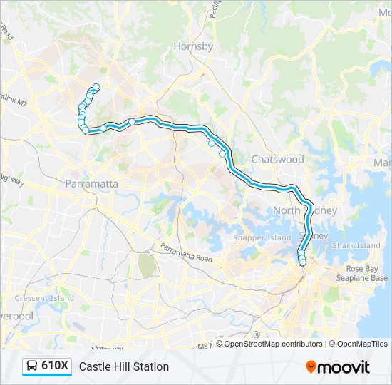 610X Route: Schedules, Stops & Maps - Castle Hill Station (Updated)