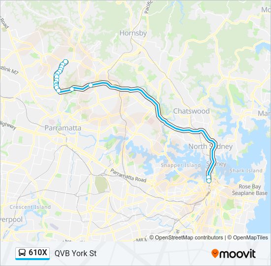 610X Route: Schedules, Stops & Maps - QVB York St (Updated)