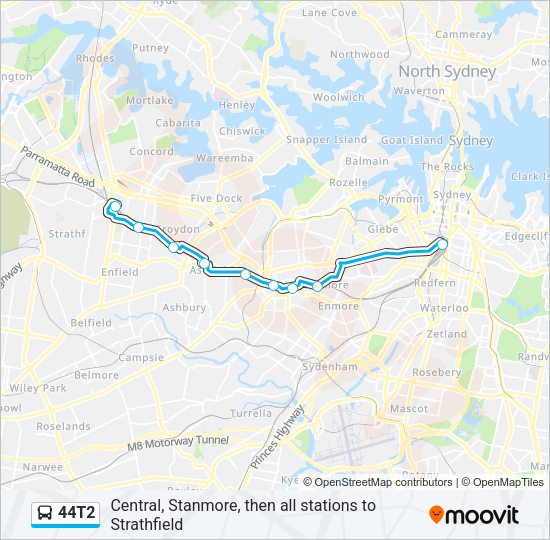 44T2 Route: Schedules, Stops & Maps - Strathfield (Updated)