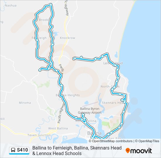 s410 Route: Schedules, Stops & Maps - Lennox Head Public School, Byron ...