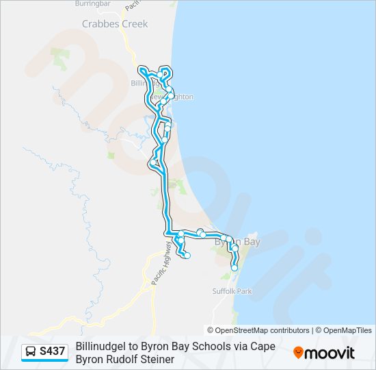 S437 Route: Schedules, Stops & Maps - Byron Bay High School, Arakwal ...