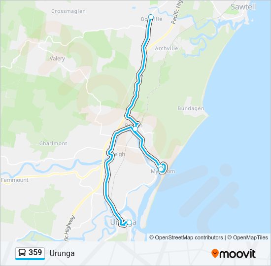 359 Route: Schedules, Stops & Maps - Urunga (Updated)