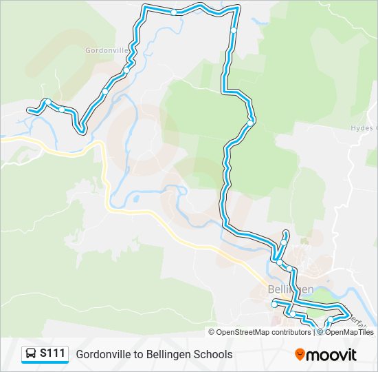 s111 Route: Schedules, Stops & Maps - Bellingen Schools (Updated)