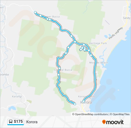 S175 Route: Schedules, Stops & Maps - Korora (Updated)