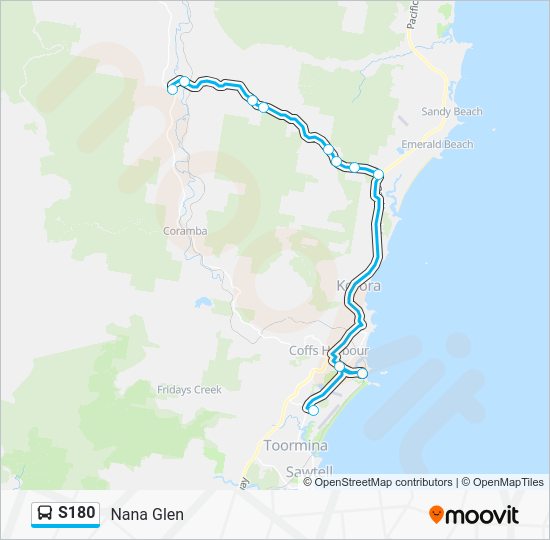 S180 Route: Schedules, Stops & Maps - Nana Glen (Updated)