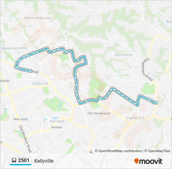 2501 Route: Schedules, Stops & Maps - Kellyville (Updated)