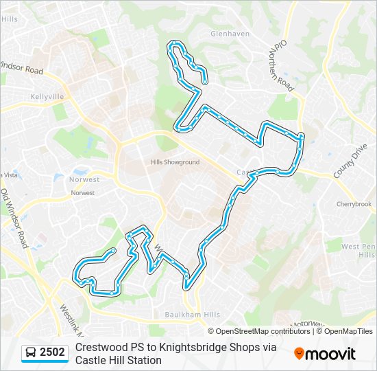 2502 Route: Schedules, Stops & Maps - Knightsbridge Shops (Updated)