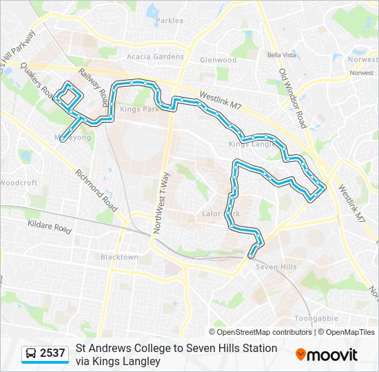 2537 Route: Schedules, Stops & Maps - Seven Hills Station (Updated)