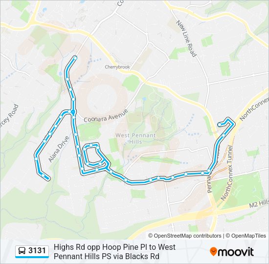 3131 Route: Schedules, Stops & Maps - W Pennant Hills PS (Updated)