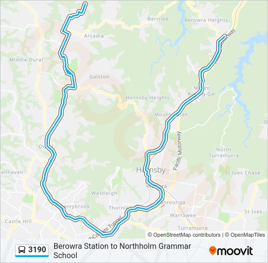 3190 Route: Schedules, Stops & Maps - Northholm Grammar (Updated)