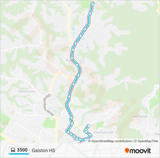 3500 Route: Schedules, Stops & Maps - Galston HS (Updated)