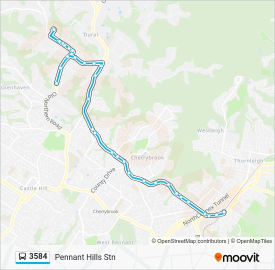 3584 Route: Schedules, Stops & Maps - Pennant Hills Stn (Updated)
