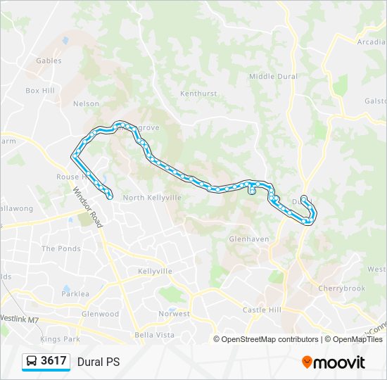 3617 Route: Schedules, Stops & Maps - Dural PS (Updated)