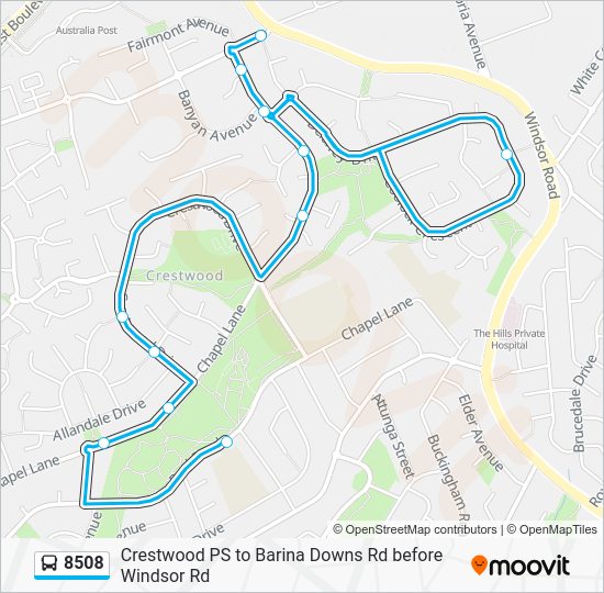 8508 Route: Schedules, Stops & Maps - Baulkham Hills (Updated)