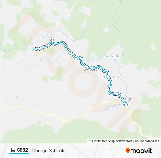 S882 Route: Schedules, Stops & Maps - Dorrigo Schools (Updated)