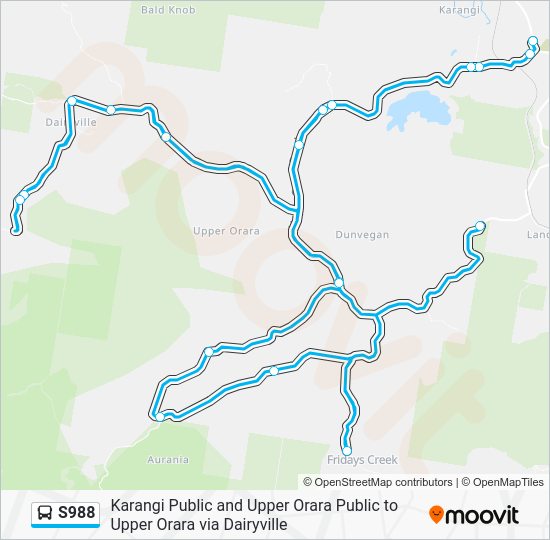 S988 Route: Schedules, Stops & Maps - Upper Orara (Updated)