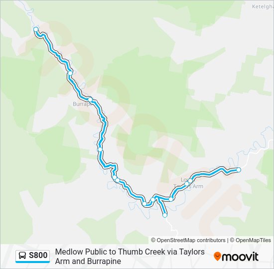 S800 Route: Schedules, Stops & Maps - Thumb Creek (Updated)
