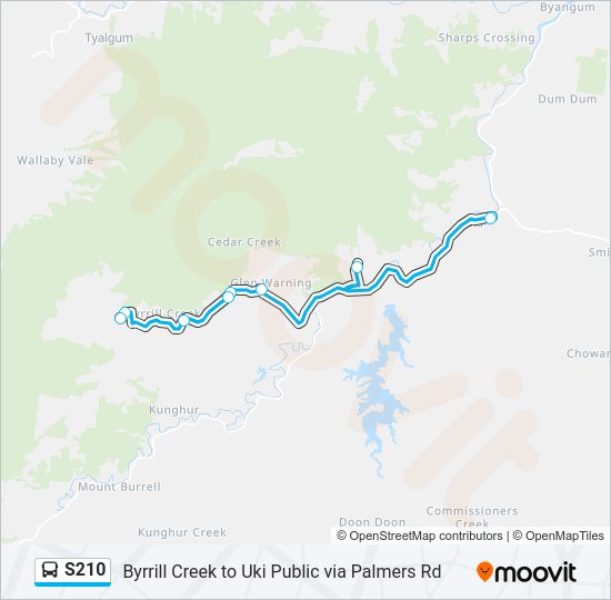 s210 Route: Schedules, Stops & Maps - Uki Public School (Updated)