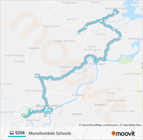 S206 Route: Schedules, Stops & Maps - Upper Bilambil (Updated)