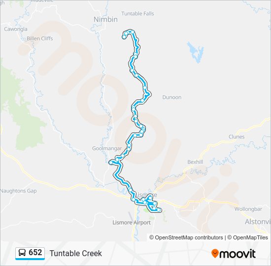 652 Route: Schedules, Stops & Maps - Tuntable Creek (Updated)