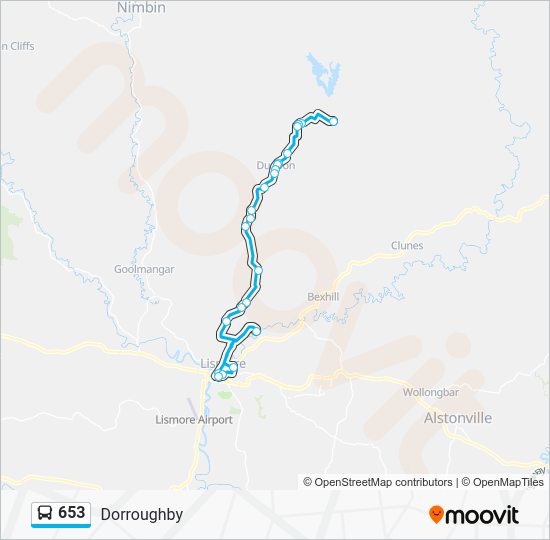 653 Route: Schedules, Stops & Maps - Dorroughby (Updated)