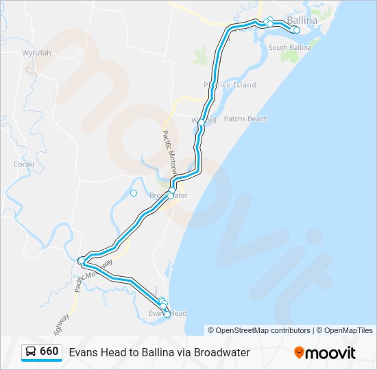 660 Route: Schedules, Stops & Maps - Ballina (Updated)