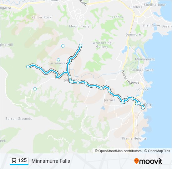 125 Route: Schedules, Stops & Maps - Minnamurra Falls (Updated)