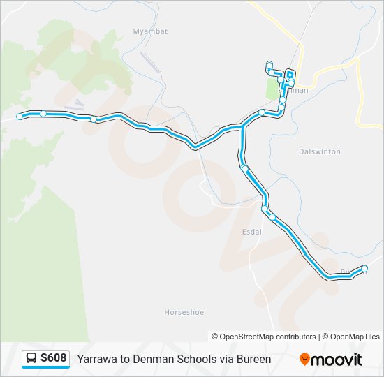 s608 Route: Schedules, Stops & Maps - 1301 Yarrawa Rd (Updated)