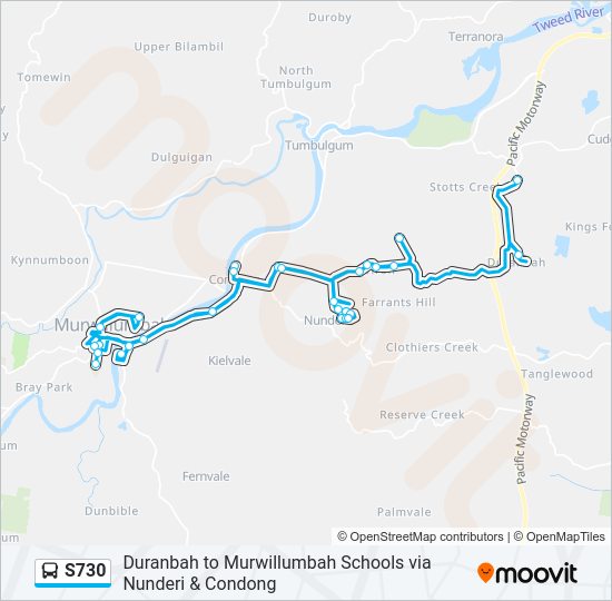 S730 Route: Schedules, Stops & Maps - Duranbah (Updated)