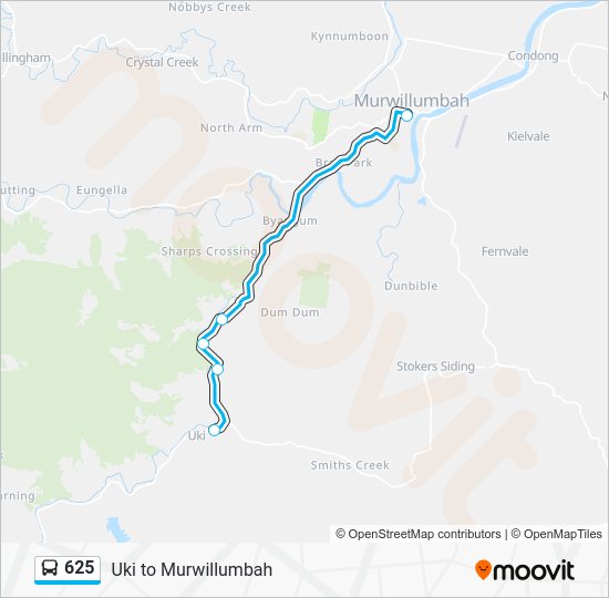625 Route: Schedules, Stops & Maps - Murwillumbah (Updated)