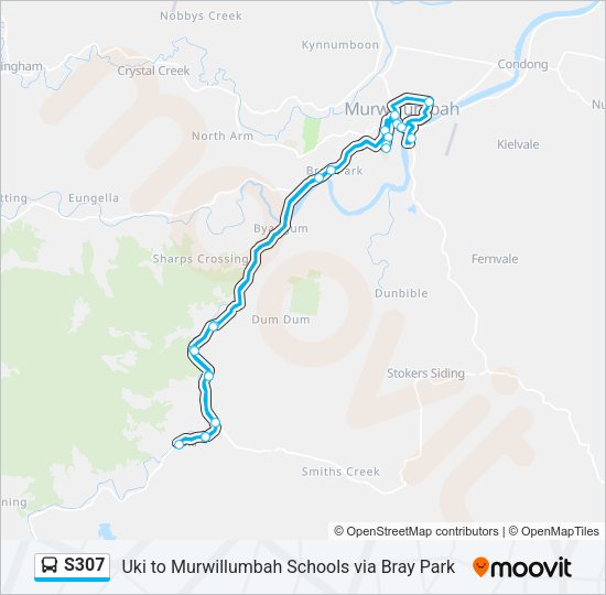 S307 Route: Schedules, Stops & Maps - Murwillumbah (Updated)