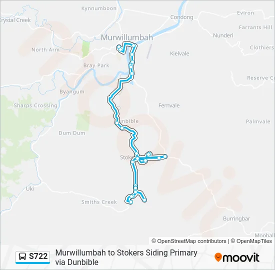 S722 Route: Schedules, Stops & Maps - Murwillumbah (Updated)
