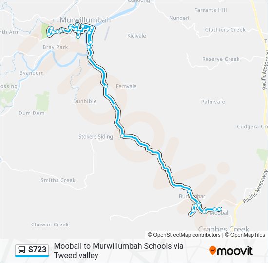 s723 Route: Schedules, Stops & Maps - Murwillumbah (Updated)