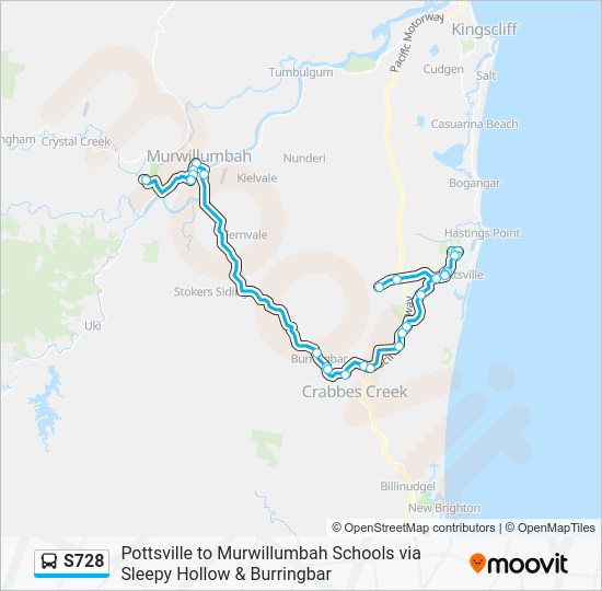 S728 Route: Schedules, Stops & Maps - Murwillumbah (Updated)