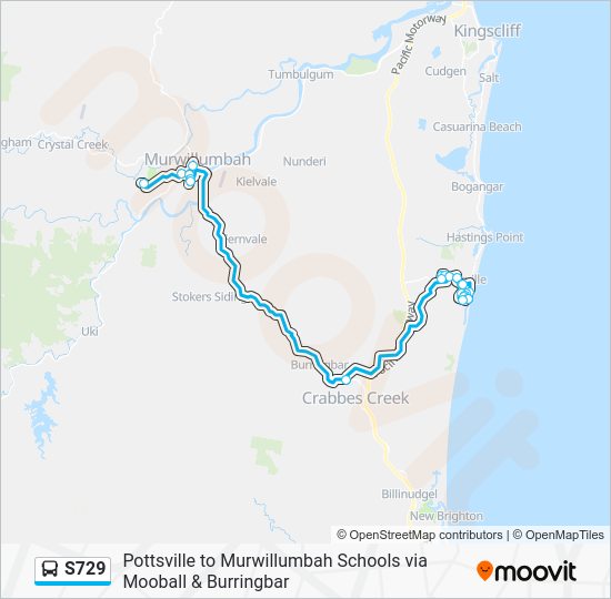 S729 Route: Schedules, Stops & Maps - Murwillumbah (Updated)