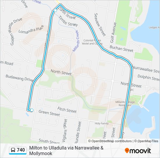 740 Route: Schedules, Stops & Maps - Ulladulla (Updated)