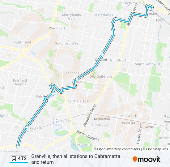 4T2 Route: Schedules, Stops & Maps - Granville Station (Updated)