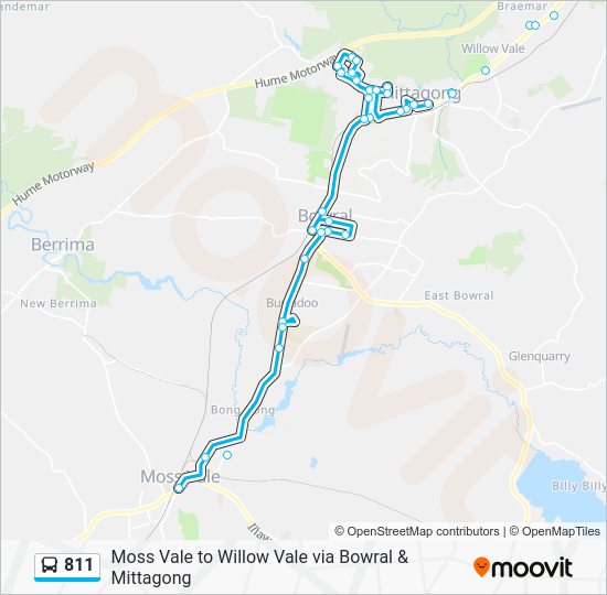 811 Route: Schedules, Stops & Maps - Mittagong (Updated)