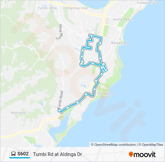 S602 Route: Schedules, Stops & Maps - Tumbi Rd at Aldinga Dr (Updated)