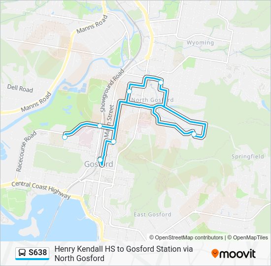 s638 Route: Schedules, Stops & Maps - Gosford Station, Stand N (Updated)