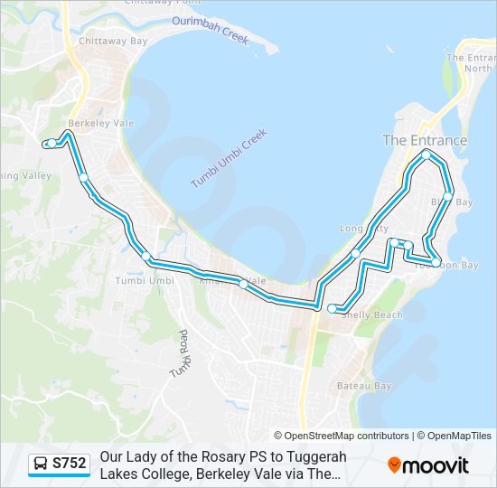 S752 Route: Schedules, Stops & Maps - Tlsc Berkeley Vale Campus ...