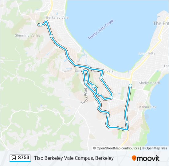 s753 Route: Schedules, Stops & Maps - Tlsc Berkeley Vale Campus ...