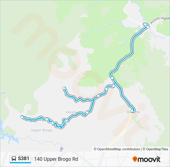 S381 Route: Schedules, Stops & Maps - 140 Upper Brogo Rd (Updated)