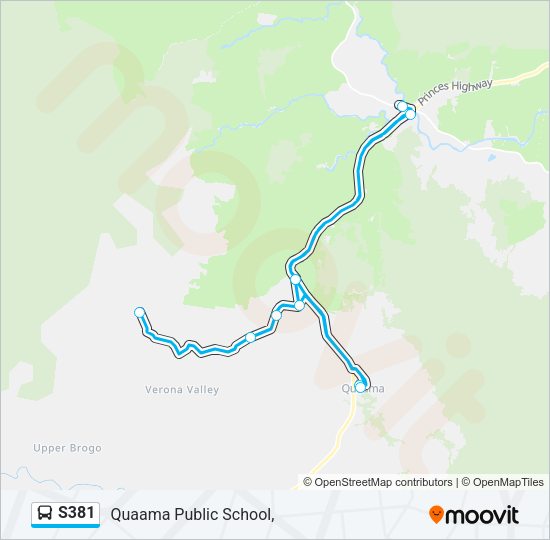 s381 Route: Schedules, Stops & Maps - Quaama Public School, (Updated)