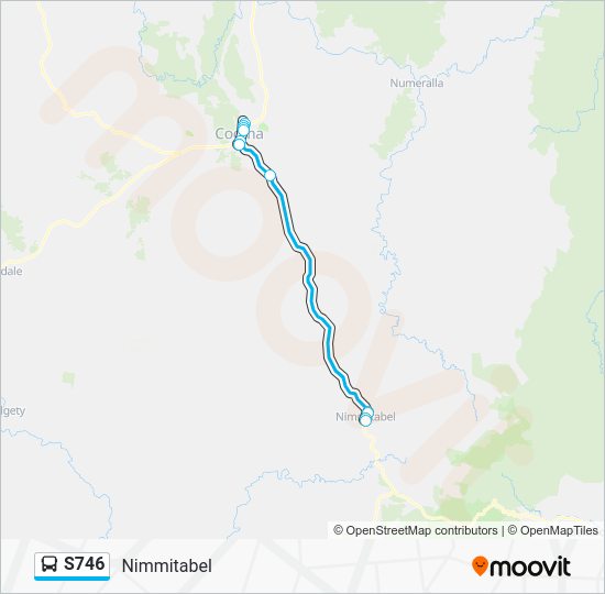 s746 Route: Schedules, Stops & Maps - Nimmitabel (Updated)