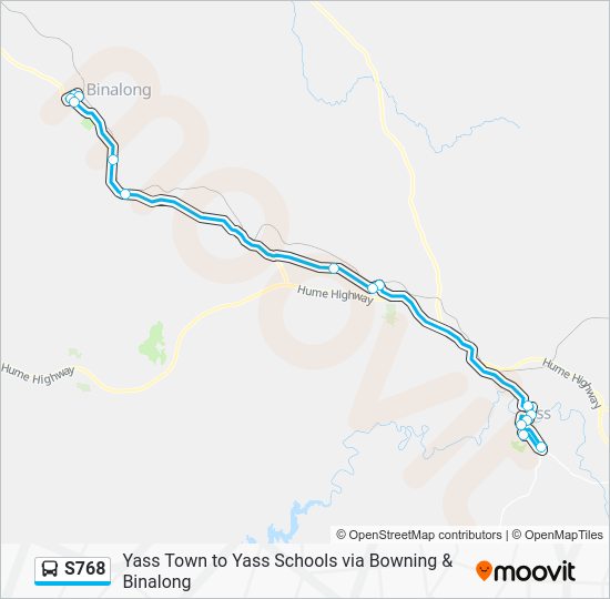 s768 Route: Schedules, Stops & Maps - Yass Schools (Updated)