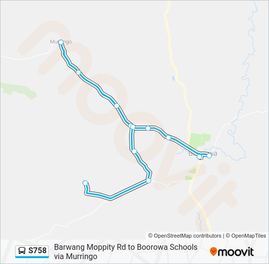 s758 Route: Schedules, Stops & Maps - Boorowa Schools (Updated)