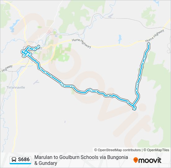 s686 Route: Schedules, Stops & Maps - Marulan (Updated)